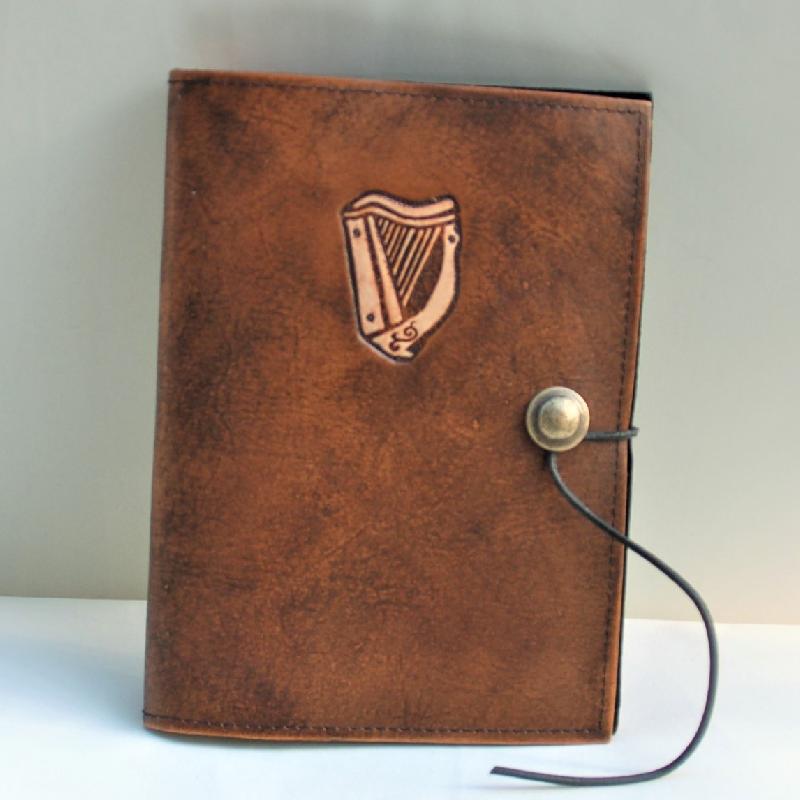 Celtic Leather Craft Boock Cover A5 Celtic Harp Book Cover - Book Cover ...