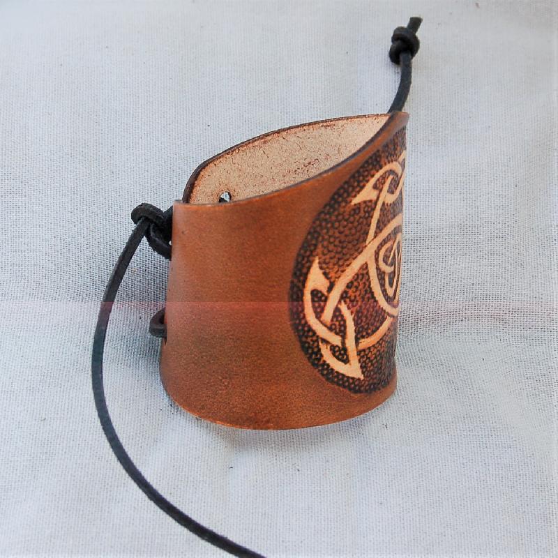Celtic Leather Craft Wristband Open Triad Wristband - Wristband ...